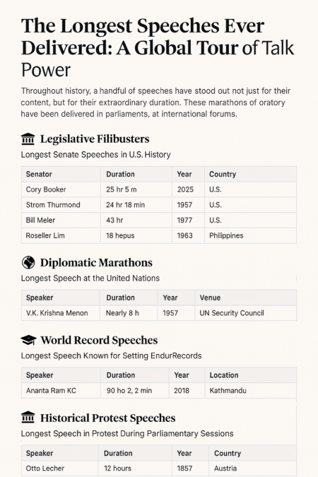 The Longest Speeches in History: Obsession & Chaos